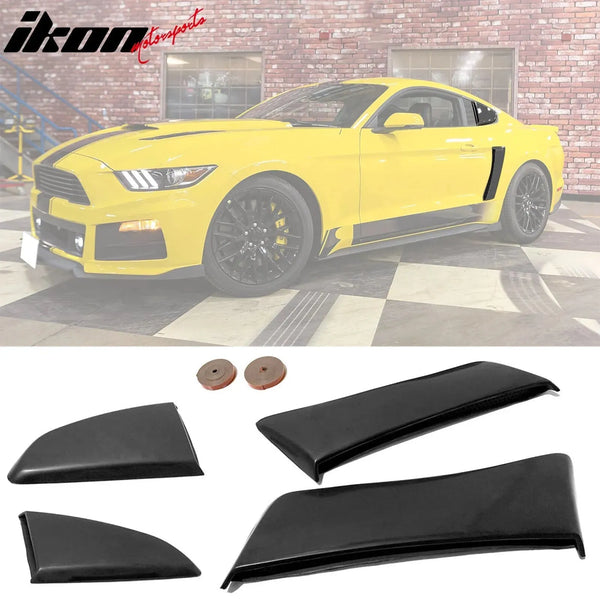 2015-2019 Ford Mustang Rear Window Louver & Quarter Panel Side Scoops