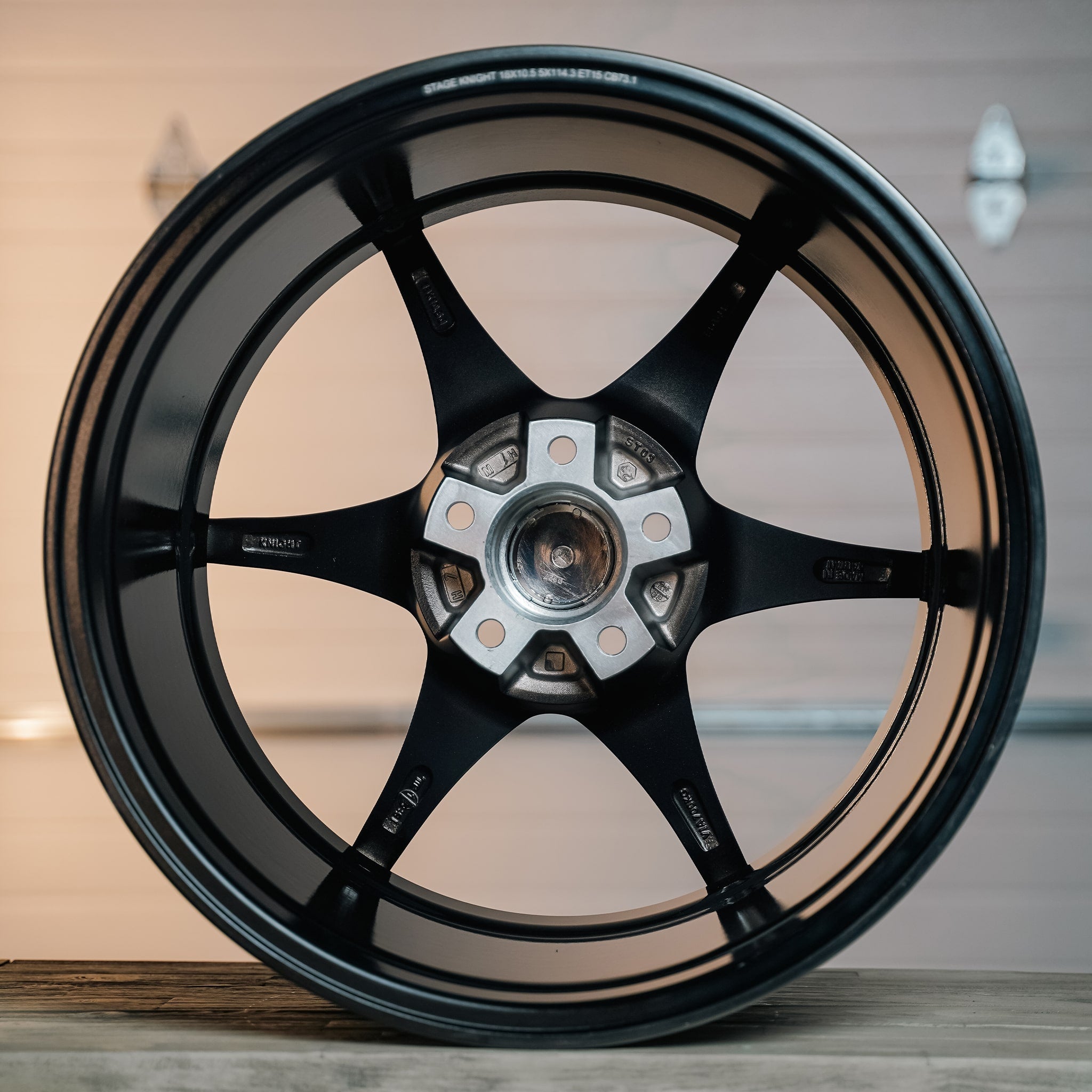 Stage Wheels Knight 18x10.5 +15mm 5x114.3 CB: 73.1 Color: Black Chrome