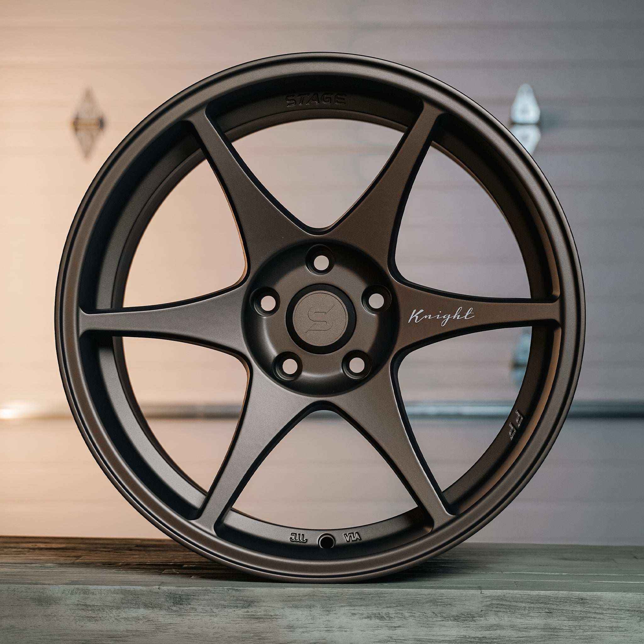 Stage Wheels Knight 18x9.5 +22mm 5x120 CB: 74.1 Color: Matte Bronze